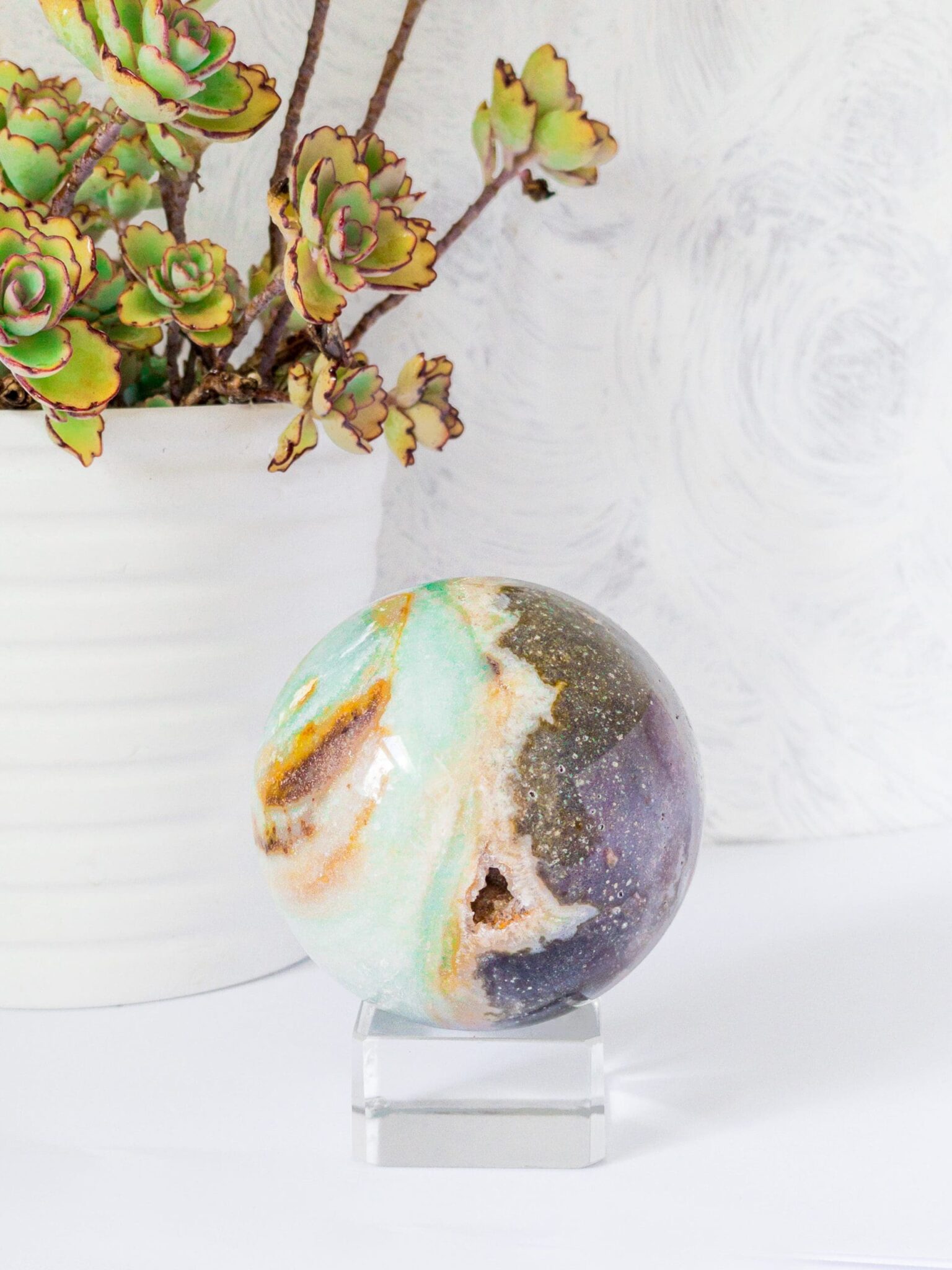 Caribbean Calcite Crystal Sphere - Miami Mining Co - ถังขุดอัญมณีและ ...