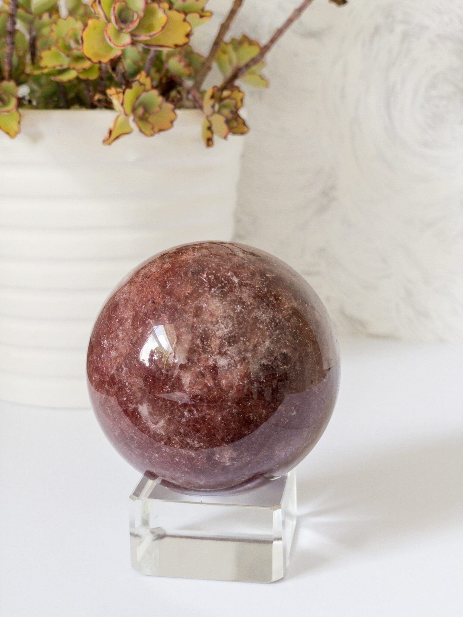 Strawberry Quartz Crystal Sphere - Miami Mining Co - Gem Mining Buckets ...