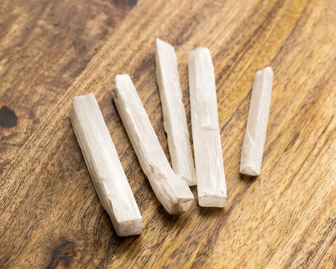 3 Selenite Sticks - Gypsum Sticks - Miami Mining Co - Gem Mining ...