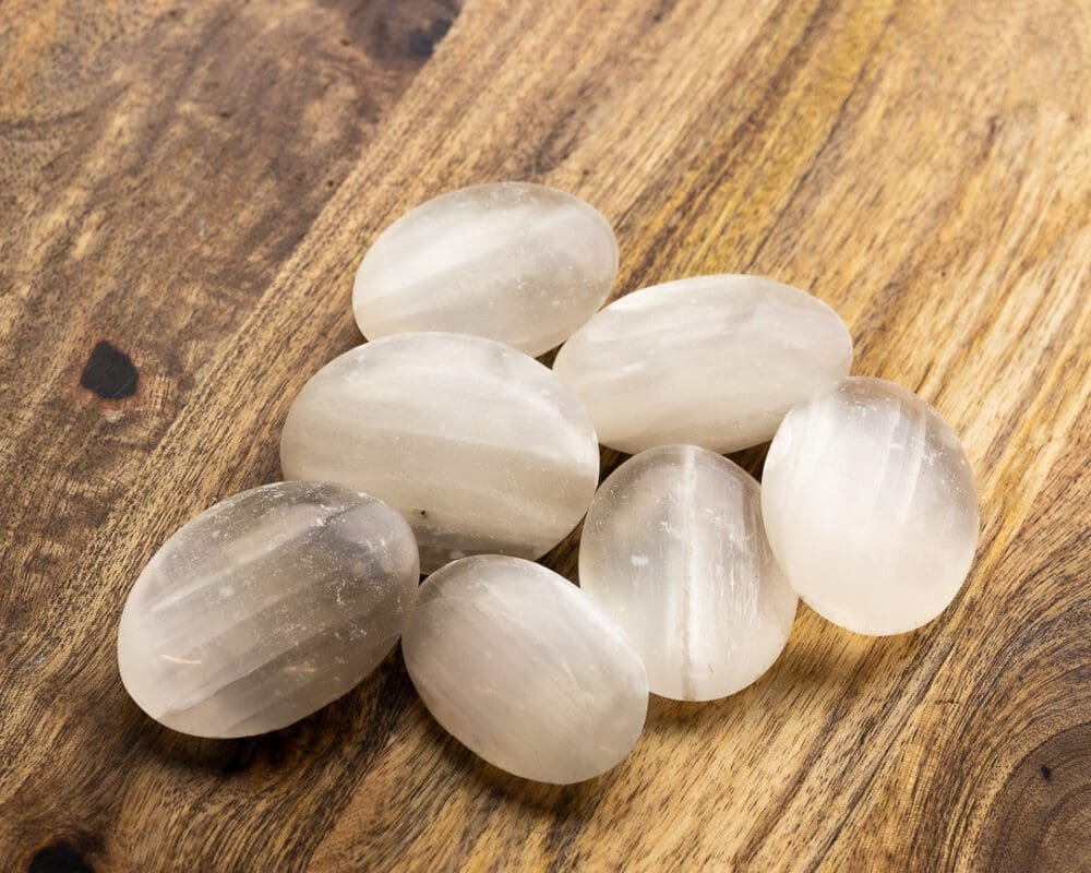 Selenite Palm stone - Gypsum Palm stone - Miami Mining Co - Gem Mining ...