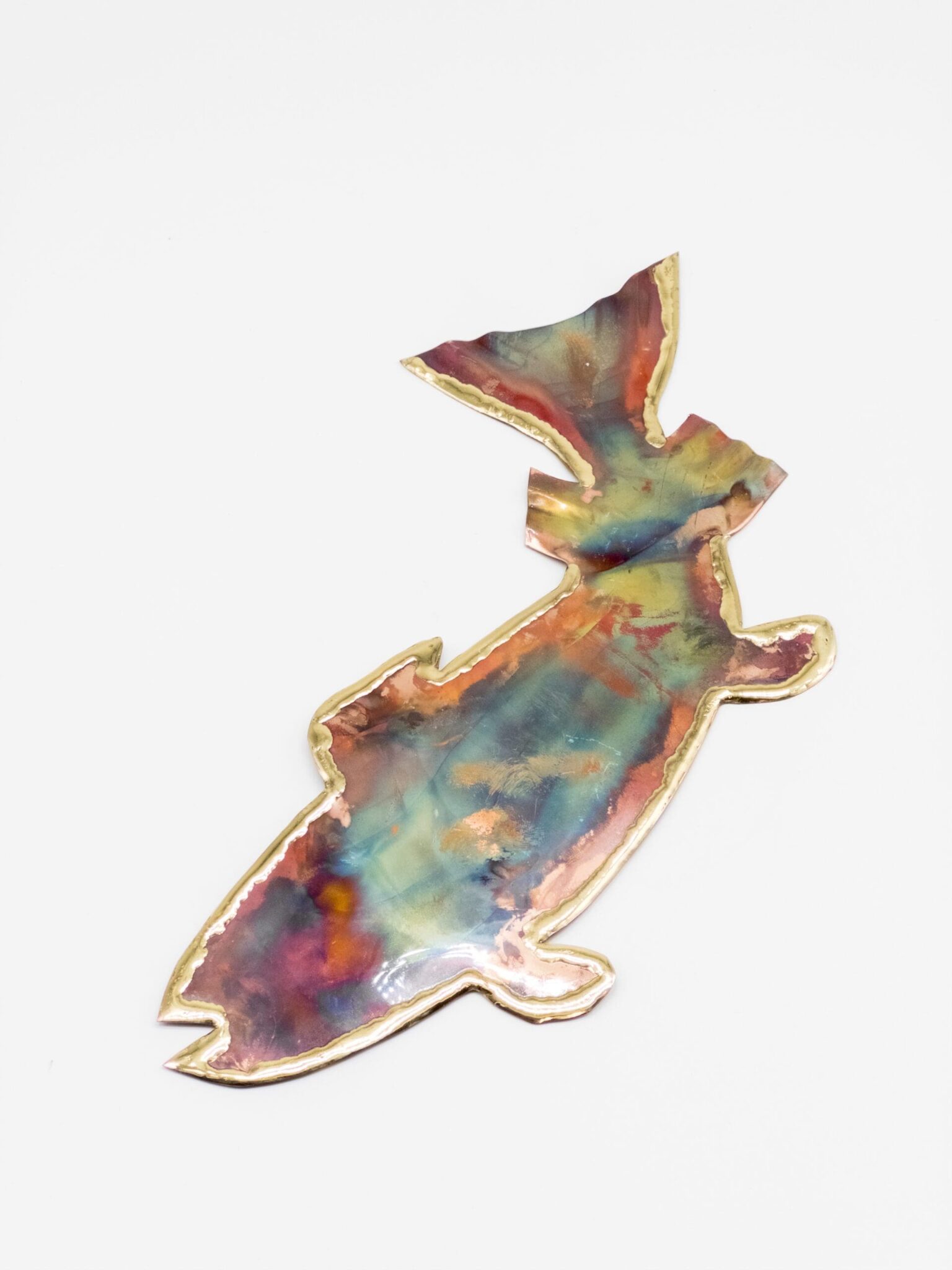Copper Art Small Trout - Hand-Torched, Brazed Edge Copper Wall Decor ...