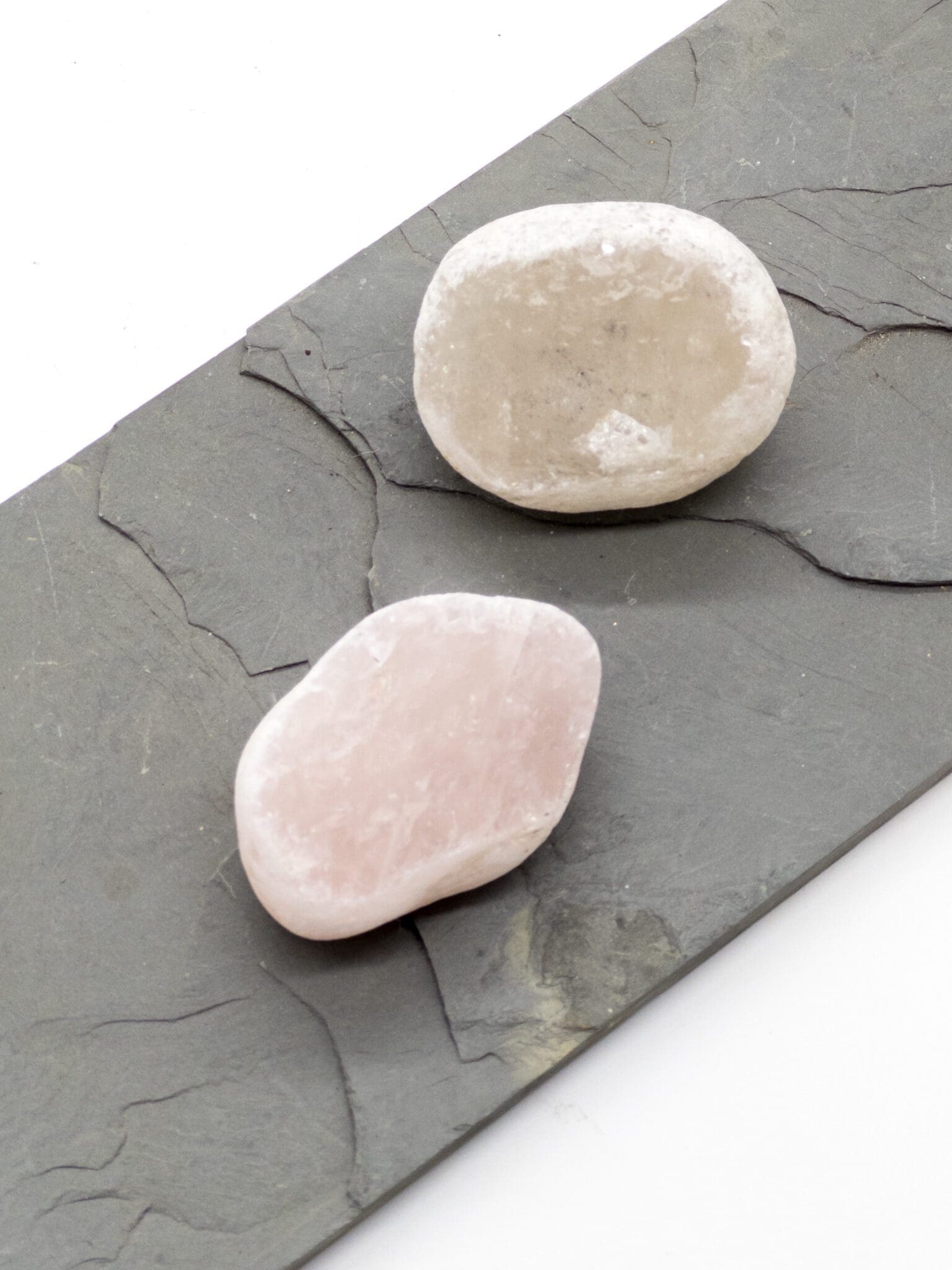 Rose Quartz & Clear Quartz Emma Egg Stones - Miami Mining Co | Gem ...