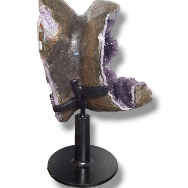 Amethyst Cluster - Dual Geodes on Spinning Metal Stand - Miami Mining ...
