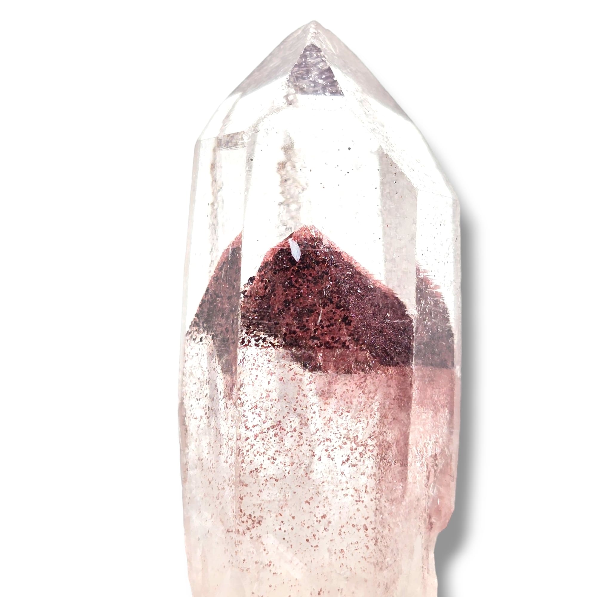 Captivating Red Phantom Quartz Specimen - A Gemological Marvel