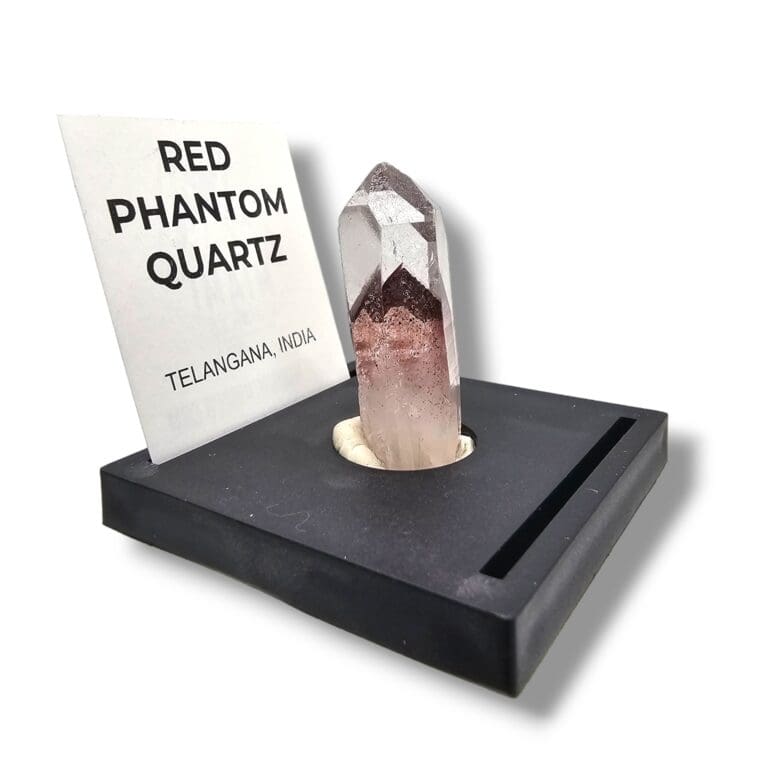 Captivating Red Phantom Quartz Specimen - A Gemological Marvel