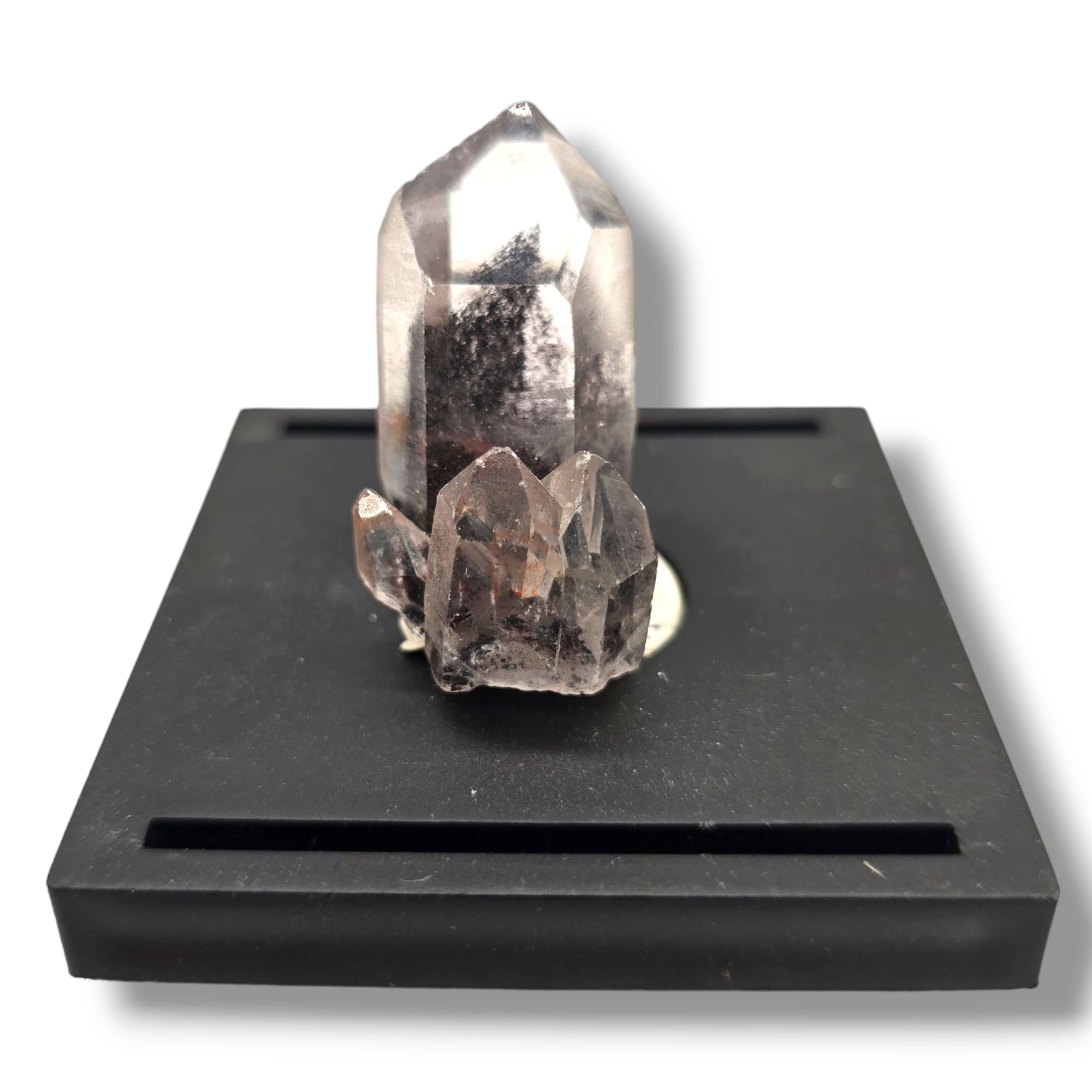 Stunning Red Phantom Quartz Crystal - Unique Mineral Display