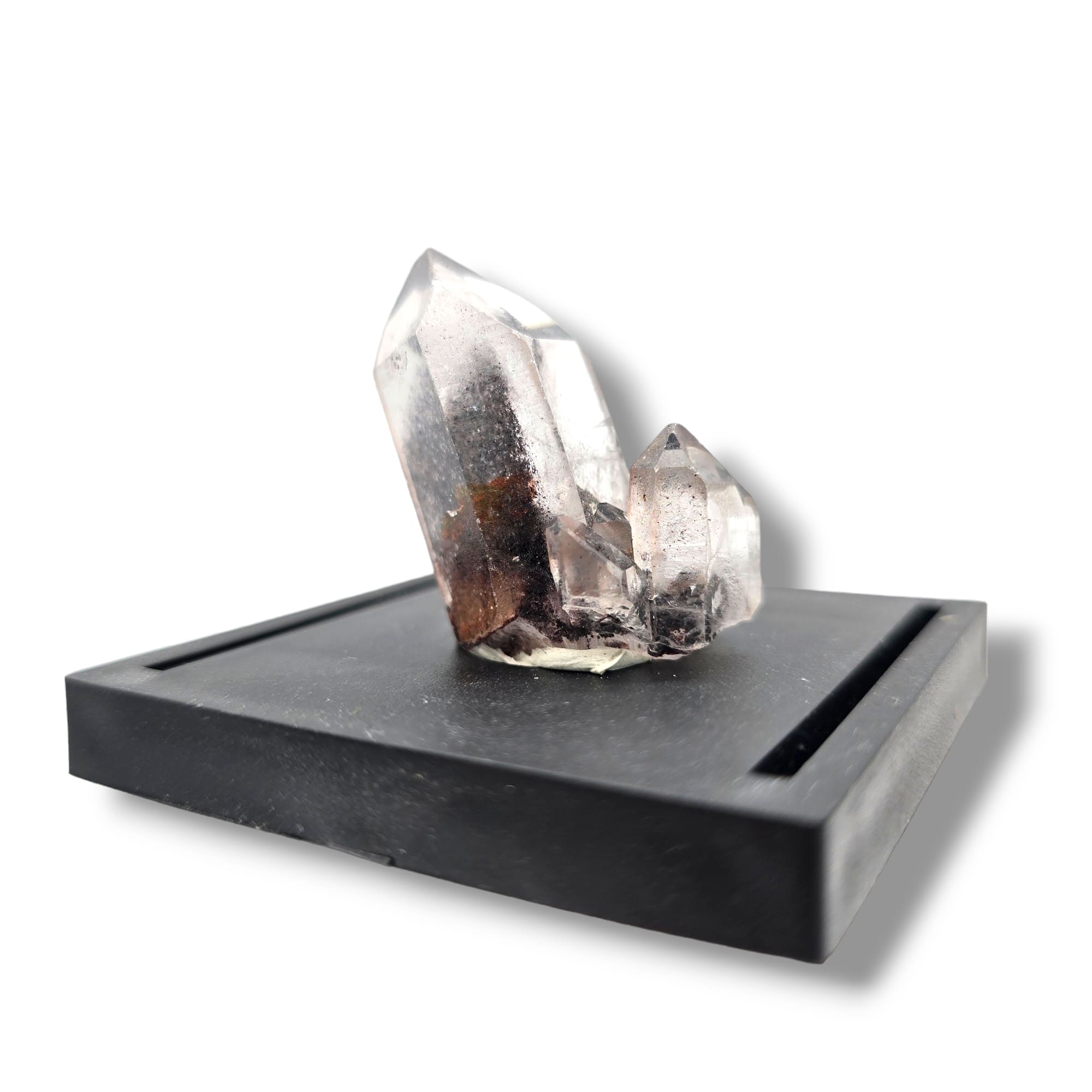 Stunning Red Phantom Quartz Crystal - Unique Mineral Display